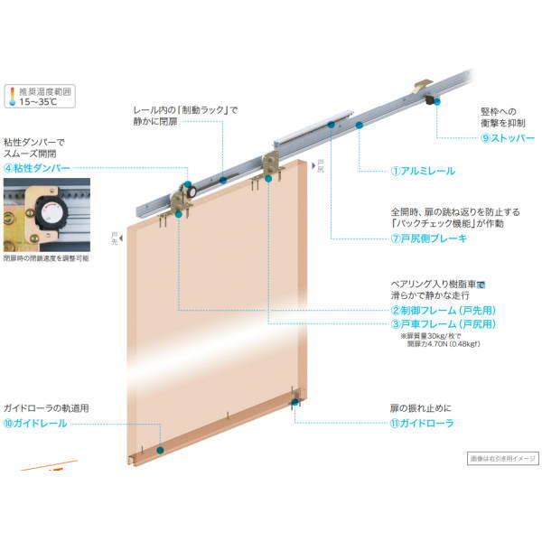 DAIKEN ダイケン 引き戸クローザー スライデックス 傾斜レール HCS-C30N : イーヅカ - 通販 - Yahoo!ショッピング