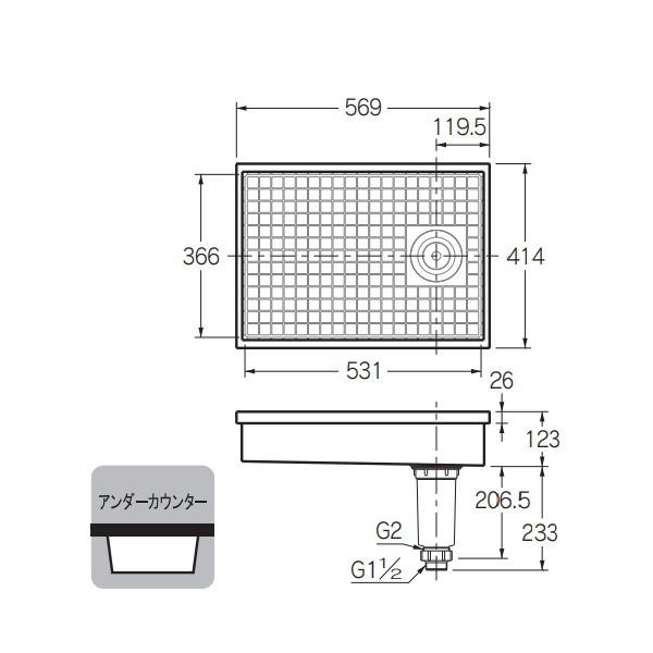 カクダイ 響 食洗面器（タイル貼り） ブラックミックス 493-218-DM : イーヅカ - 通販 - Yahoo!ショッピング