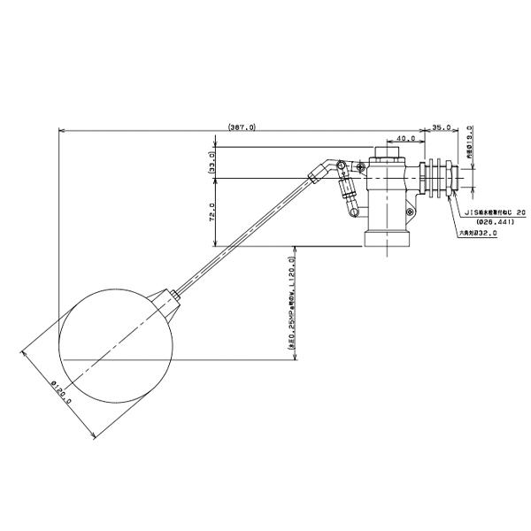 カクダイ（KAKUDAI） 複式ボールタップ（水位調整機能つき） 660-032-20 : イーヅカ - 通販 - Yahoo!ショッピング