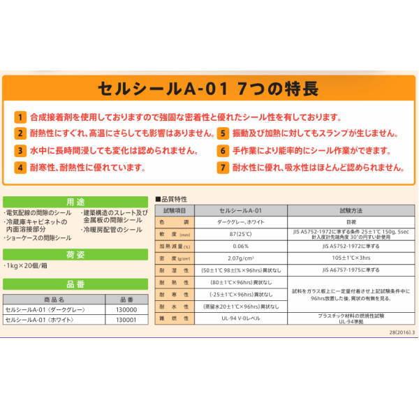 関西パテ セルシール A-01 1kg 20個入り1ケース : イーヅカ - 通販 - Yahoo!ショッピング
