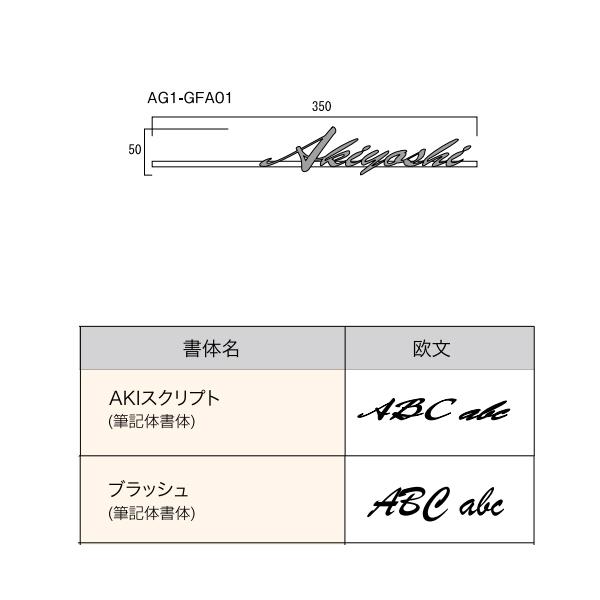 オンリーワンクラブ 表札 ネームプレート グラフィア Aタイプ W350×H50×D20mm AG1-GFA01 : イーヅカ - 通販 - Yahoo!ショッピング
