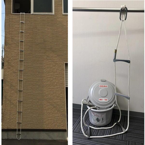 オリロー 避難ロープ オリロープ 16段 カラビナフック : イーヅカ - 通販 - Yahoo!ショッピング