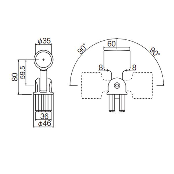 シロクマ ABC-45シリーズ ストレートジョイント ABH-15 支柱45 : イーヅカ - 通販 - Yahoo!ショッピング