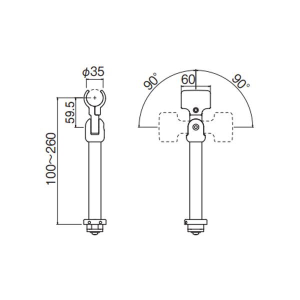 シロクマ ABC-45シリーズ グリップ ABH-23 支柱45 : イーヅカ - 通販 - Yahoo!ショッピング