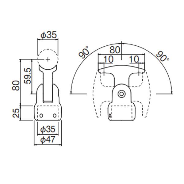 シロクマ ABC-35シリーズ 受 ABH-61 支柱35 : イーヅカ - 通販 - Yahoo!ショッピング