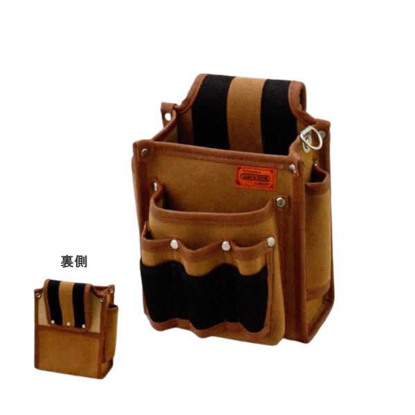 男の道具袋 電工袋2段工具差付 巾170×高250×奥行170mm 352-531 : イーヅカ - 通販 - Yahoo!ショッピング