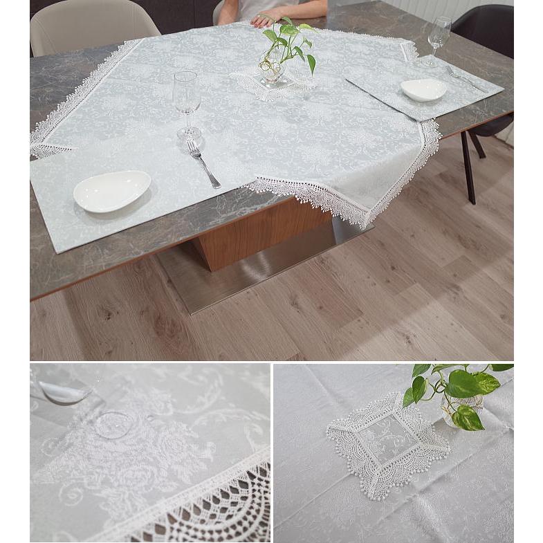 テーブルセンター ドイリー 北欧 おしゃれ 高級ジャガード 光沢感のあるグレー クラシカル 40×75cm : インテリア雑貨 Yahoo!店 - 通販 - Yahoo!ショッピング