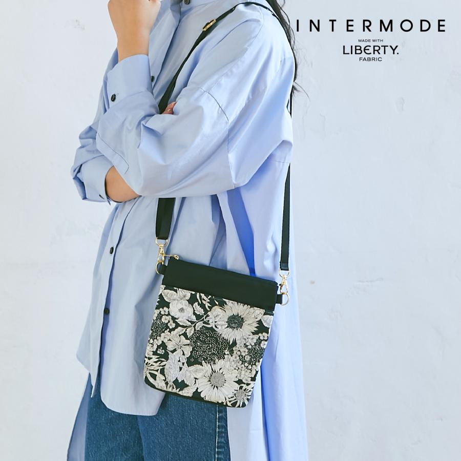 ミニショルダーバッグ ブラック Swim Dunclare LIBERTY リバティプリント バッグ 小さめ コンパクト プレゼント ギフト ...