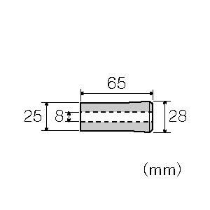 E-DGP F65-25 フォーグリップ用 EVAグリップ ブラック DPS16 DPS17用 全長65mm 内径8.0mm 外径28.0mm フォア フロント Fuji 富士工業 ロッド ...