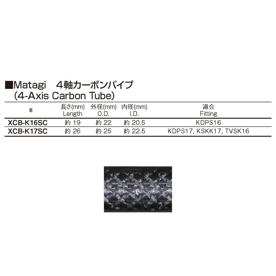 XCB-K17SC 4軸カーボンフロントグリップ KDPS17 KSKK17 TVSK16 グリップ カーボン ブラック 長さ約26mm 外径約25mm 内径約22.5mm マタギ ...