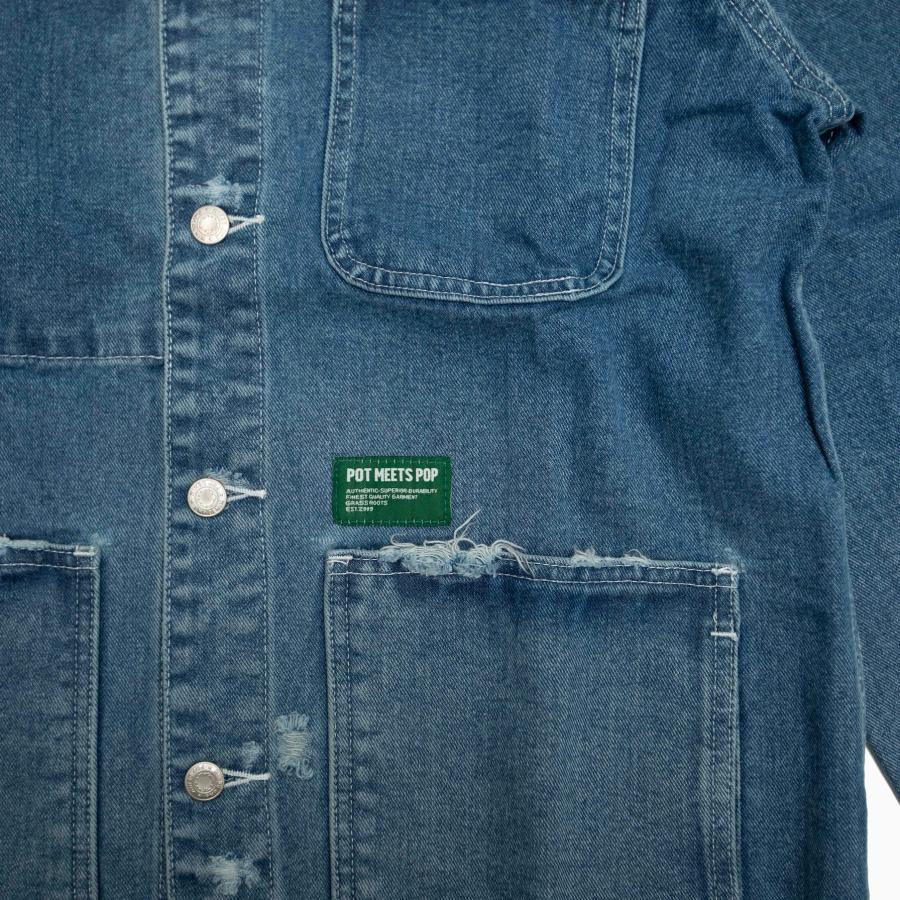 POT MEETS POP "CRUTCH CHORE COAT DISTRESSED : 2402-u029-coat : Surku Cafe Online - 通販 - Yahoo!ショッピング