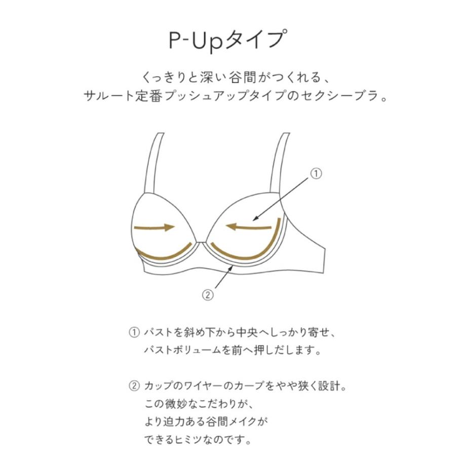 サルート ワコール 82G P-upタイプ ブラジャー単品 全3色 G・H・Iカップ/アンダー65・70・75・80cm BTJ482 : アンテシュクレ インナーワールド - 通販 ...