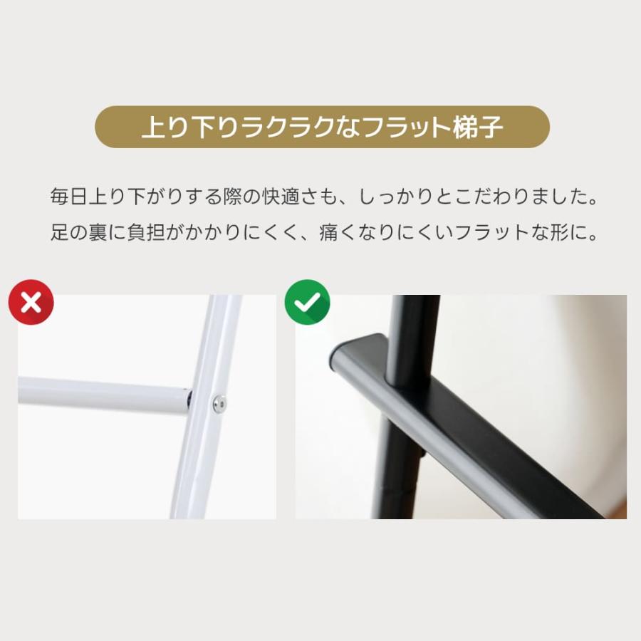 ロフトベッド ハイタイプ パイプベッド シングル コンパクト コンセント付き デスク移動でき 大人用 スチール 耐震 : ioffice Yahoo!店 - 通販 - Yahoo!ショッピング