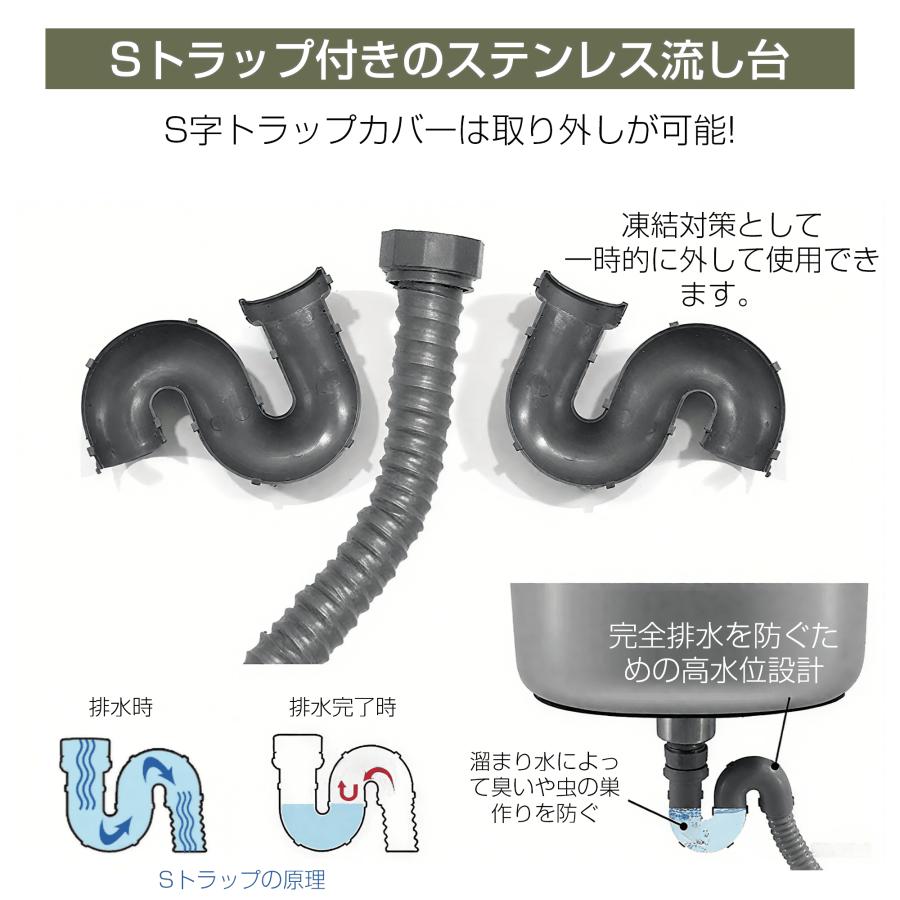 ステンレス 】 流し台 キッチン シンク 屋外用 おしゃれ アウトドアキッチン ガーデンシンク 庭 屋外 屋外シンク キャンプ バーベキュー ペット : ioffice Yahoo!店 ...