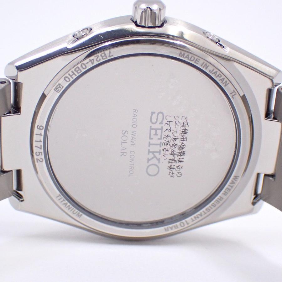 ソーラー電波（BRIGHTZ） 【美品】SEIKO セイコー ブライツ ソーラー電波 メンズ 腕時計 チタン 黒文字盤 SAGZ083 ...