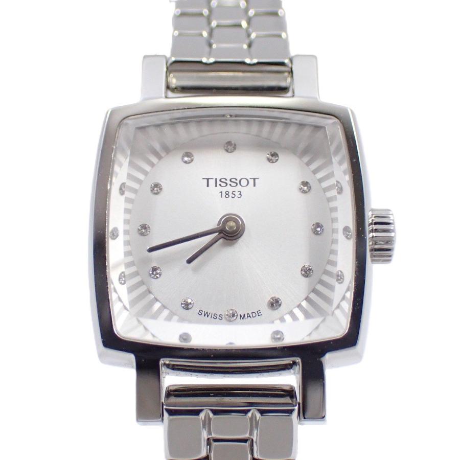 TISSOT 【美品】TISSOT ティソ ラブリー スクエア クォーツ レディース 腕時計 12Pダイヤ入り文字盤 純正ベルト T058.109.11.036.01【いおき質店】 : いおき ...
