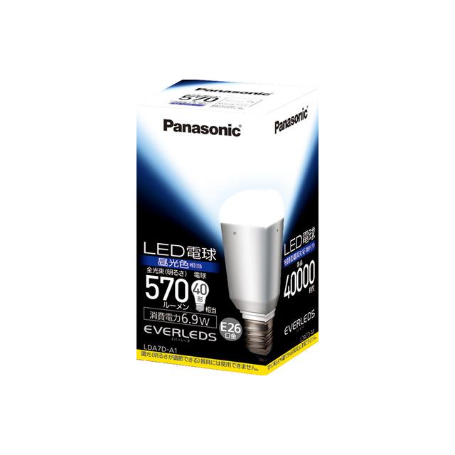 Panasonic 【即日対応します！】LDA7D-A1 パナソニック EVERLEDS(エバーレッズ) LED一般電球 6.9W 昼光色 570lm LDA7DA1 : 電材アイオライト ...