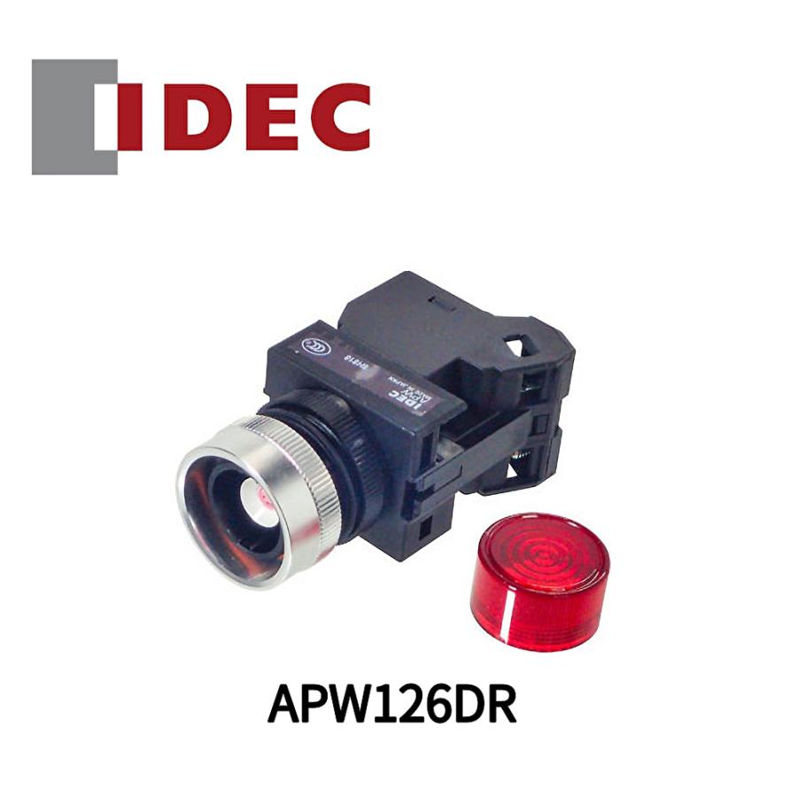 IDEC（アイデック） 【即納・在庫品】IDEC APW126DR φ22 TWシリーズ パイロットライト 平形 LED照光 AC200 ...