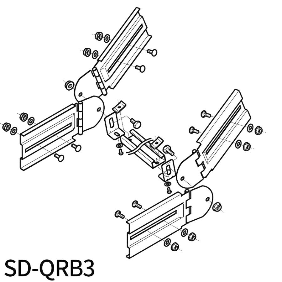 【即納・在庫品】SD-QRB3 ネグロス電工 ケーブルラック 子桁付上下左右自在継ぎ金具 スーパーダイマ 高耐食性メッキ製 2個組 sd ...