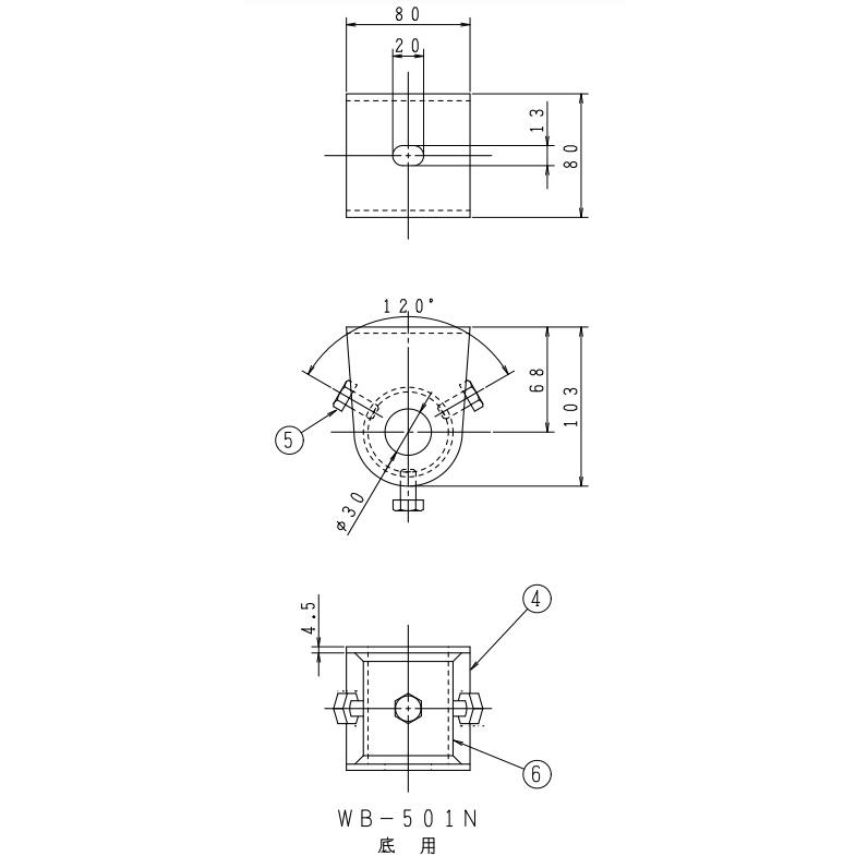 サン電子 側面取付金具1点止φ48.6（底） WB-501N : 電材アイオライト ヤフー店 - 通販 - Yahoo!ショッピング