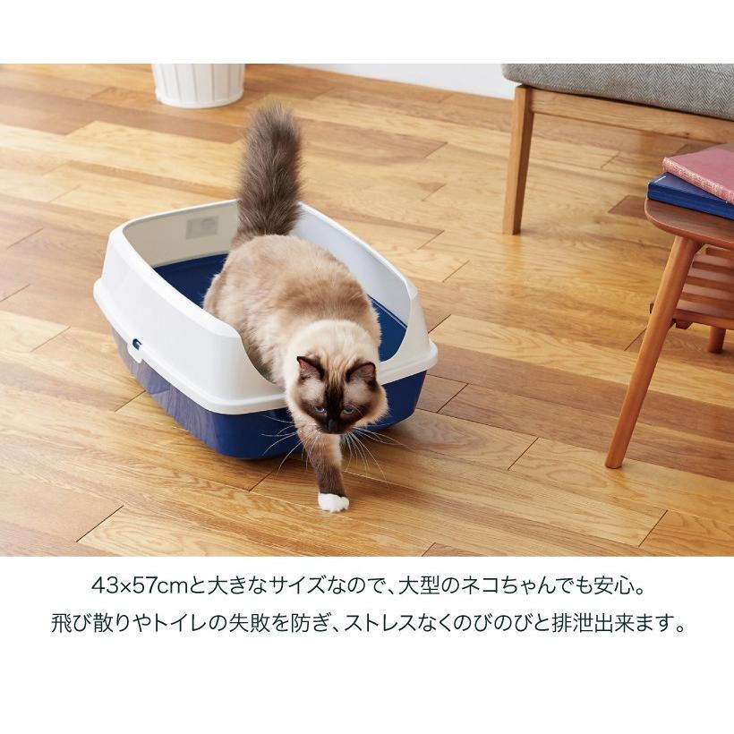 (OFT) [Deep Pan ジャンボ グレー/ブルーベリー(本体) (専用ライナー付き)] 猫 ねこ ネコ 猫トイレ ネコトイレ 大型 高い :deeppan-jumbo:OFT ...