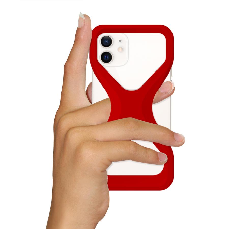 Palmo パルモ スマホケース iPhone 12 mini ケース 対応 Red レッド 赤 グッドデザイン賞 落下防止 耐衝撃 : 安心 ...