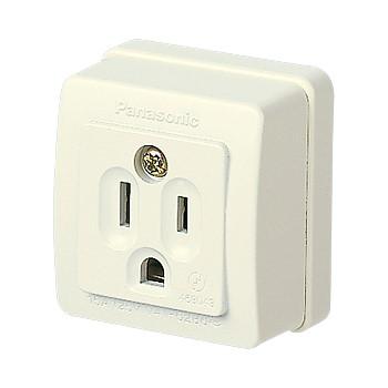 Panasonic（パナソニック） WK3001W 接地コンセント(2P) 接地角型コンセント(125V) : IPX - 通販 ...