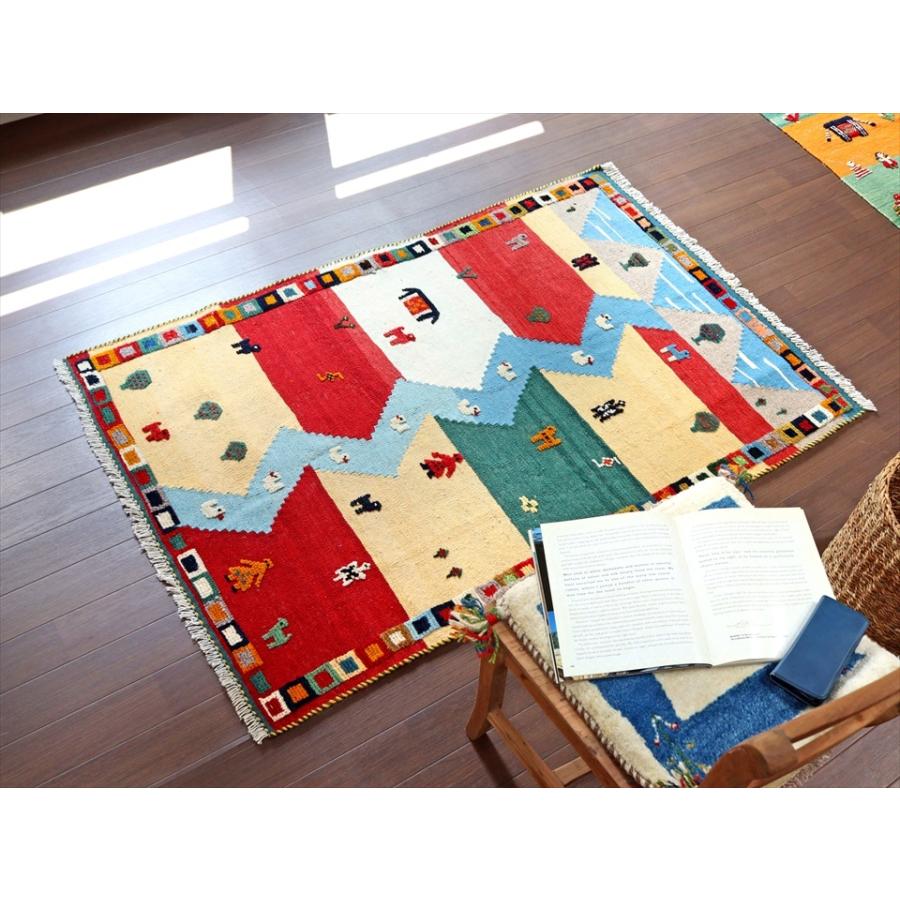 ギャッベキリム 遊牧民の織る風景のラグ 147x97cm 水鳥のいる川 : インプレッションオブギャッベ - 通販 - Yahoo!ショッピング