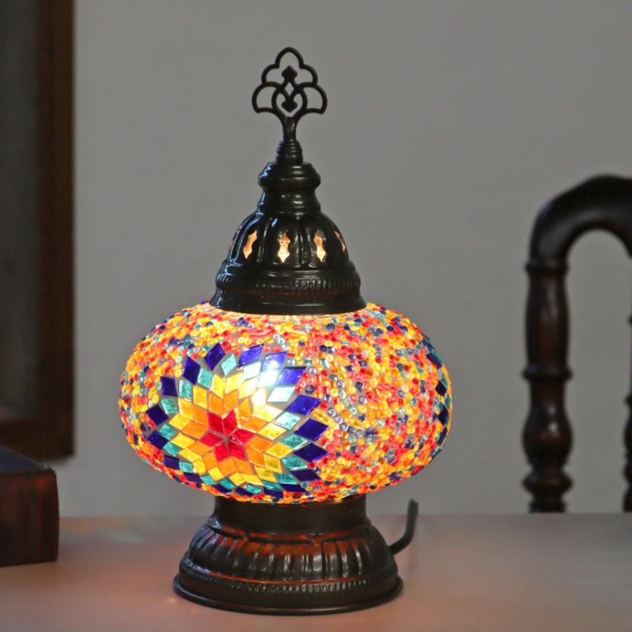 トルコランプ モザイクテーブルランプ 直径16cm 高さ27cm カラフル : lp500zm200 : インプレッションオブギャッベ - 通販 - Yahoo!ショッピング