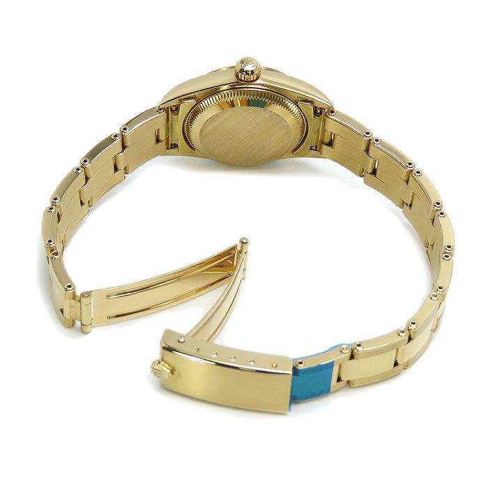 ROLEX 送料無料 ロレックス 76198 オイスターパーペチュアル K番 2001年 K18YG 金無垢 リベットブレス レディース 自動 ...