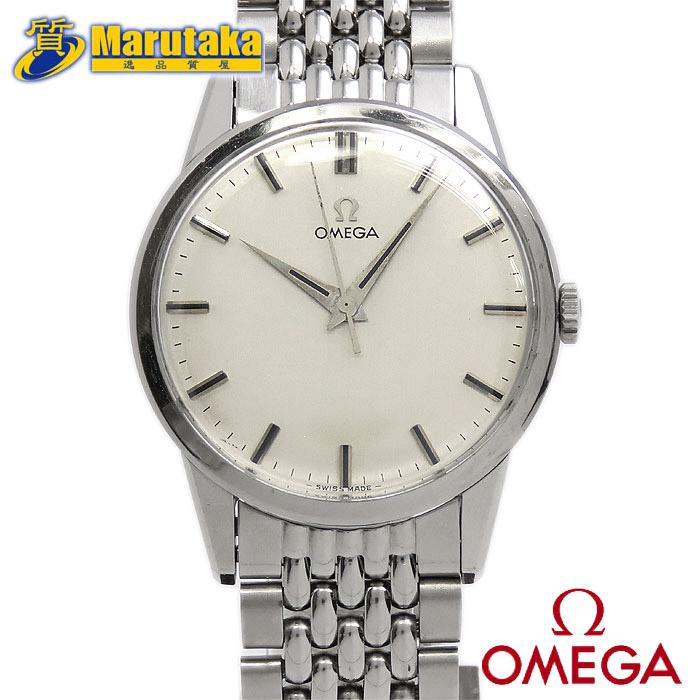 OMEGA 送料無料 オメガ メンズ ヴィンテージ ウォッチ 14732 Cal.285 手巻き ライスブレス シルバー文字盤 O.H.済 腕 ...