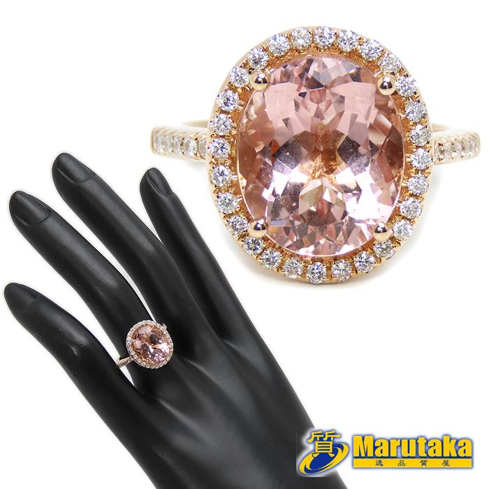 送料無料 K18PG 5.17ctモルガナイト ダイヤモンド リング 10号 18金ピンクゴールド 指輪 鑑別書付 逸品質屋 丸高 24k4-13 : 24k4-13 : 逸品質屋 丸高 ...