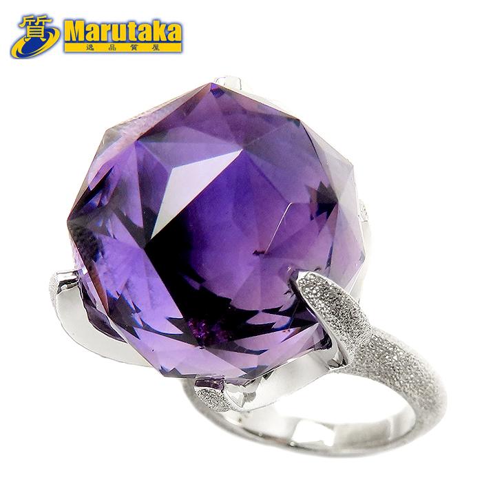 送料無料 アメジスト リング 14号 鑑別書 ホワイトゴールド 逸品質屋 丸高 尼崎 K18 WG amethyst 42.48ct 24.2g : 逸品質屋 丸高 甲子園店 - 通販 ...