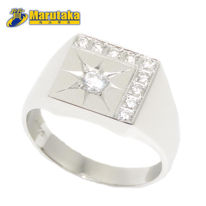 Pt900 ダイヤモンド 0.18ct メレダイヤモンド 0.12ct リング 15.1g 19号 プラチナ 指輪 メンズ 逸品質屋 丸高 尼崎市 兵庫県 : 逸品質屋 丸高 甲子園店 ...