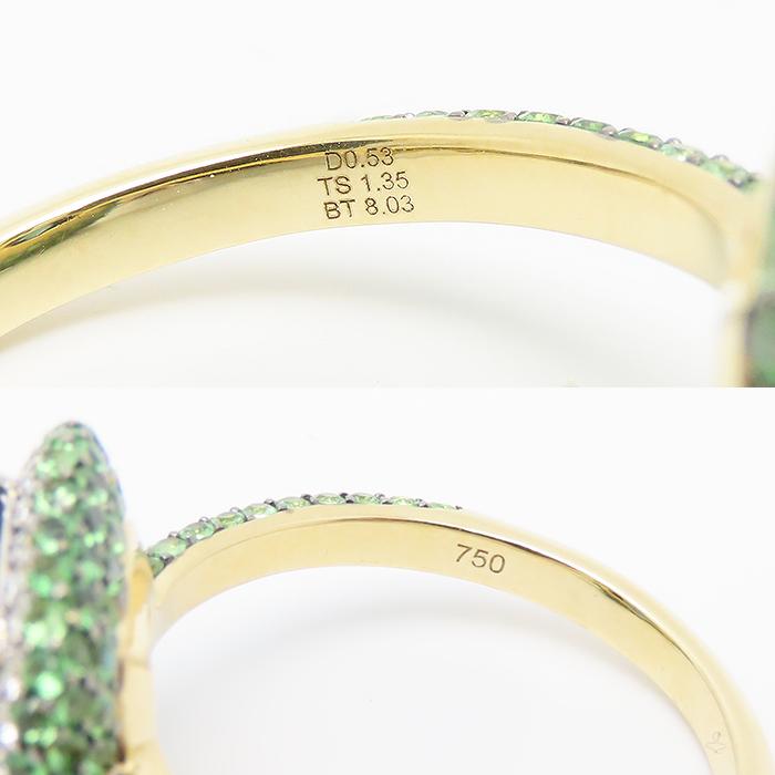 送料無料 ブルートパーズ グリーンガーネット ダイヤ リング 20号 鑑別書 K18 BT8.03ct GG1.35ct D0.53ct 尼崎 逸品質屋 : 逸品質屋 丸高 甲子園店 - 通販 ...