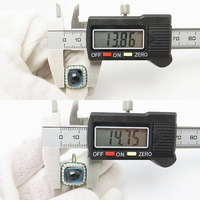 送料無料 ブルートパーズ グリーンガーネット ダイヤ リング 20号 鑑別書 K18 BT8.03ct GG1.35ct D0.53ct 尼崎 逸品質屋 : 逸品質屋 丸高 甲子園店 - 通販 ...