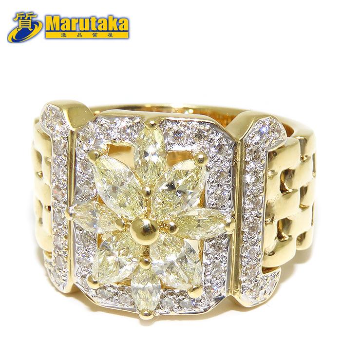 ダイヤモンド リング 14号 鑑別書 K18 YG D1.17ct D0.32ct マーキス メレ 幅広 13.2g 逸品質屋 丸高 尼崎 : 逸品質屋 丸高 甲子園店 - 通販 ...