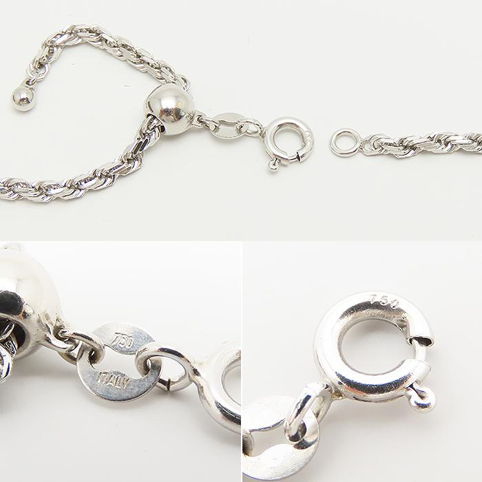 デザインネックレス 60cm アジャスター付き K18 WG チェーン ロング Au 750 15.7g 逸品質屋 尼崎 : 逸品質屋 丸高 甲子園店 - 通販 - Yahoo!ショッピング