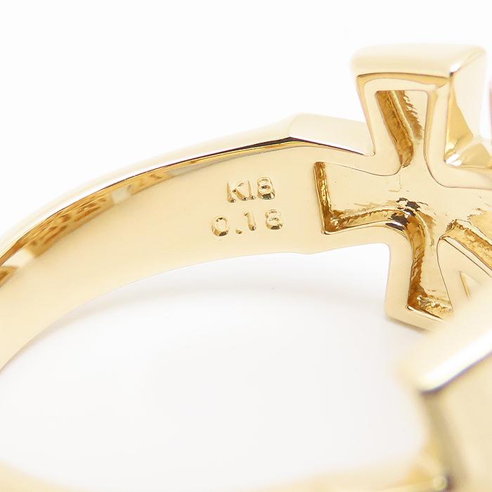 送料無料 クロスモチーフ ダイヤモンドリング 13号 鑑別書 K18 十字架 D0.18ct 6.9g 逸品質屋 丸高 尼崎市 cross Diamond : 逸品質屋 丸高 甲子園店 ...