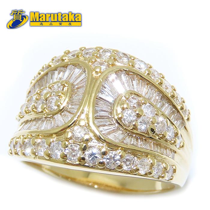 送料無料 ダイヤモンド リング 12号 鑑別書 K18 D1.00ct 10.3g 逸品質屋 丸高 尼崎市 Au 750 Yellow Gold YG Diamond : 逸品質屋 丸高 ...