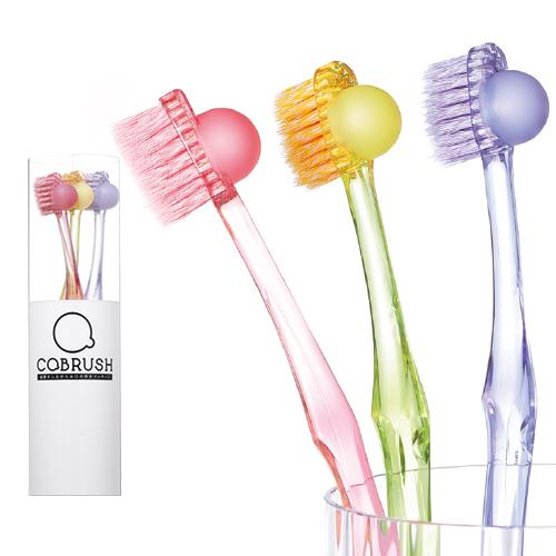 コブラシ COBRUSH 3本入り x 2個 計6本 美容マッサージ歯ブラシ クリエイト cteate：メール便日本郵便送料無料 :当日出荷(土日祝除) : 豊富な品揃 一歩 365日 土日 ...