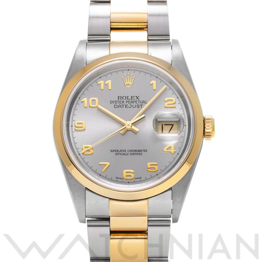中古 ロレックス ROLEX デイトジャスト 16203 P番(2001年頃製造) グレー メンズ 腕時計 :ik-00-0467621 ...