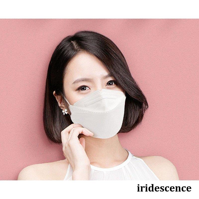冷感マスク KF94マスク 3D立体 夏用 ひんやり 個包装 30枚 冷感不織布マスク 涼感 飛沫防止 4層 白 黒 蒸し暑くない 通勤 使い捨て KF94 マスク : アイリスの弓 - 通販 ...