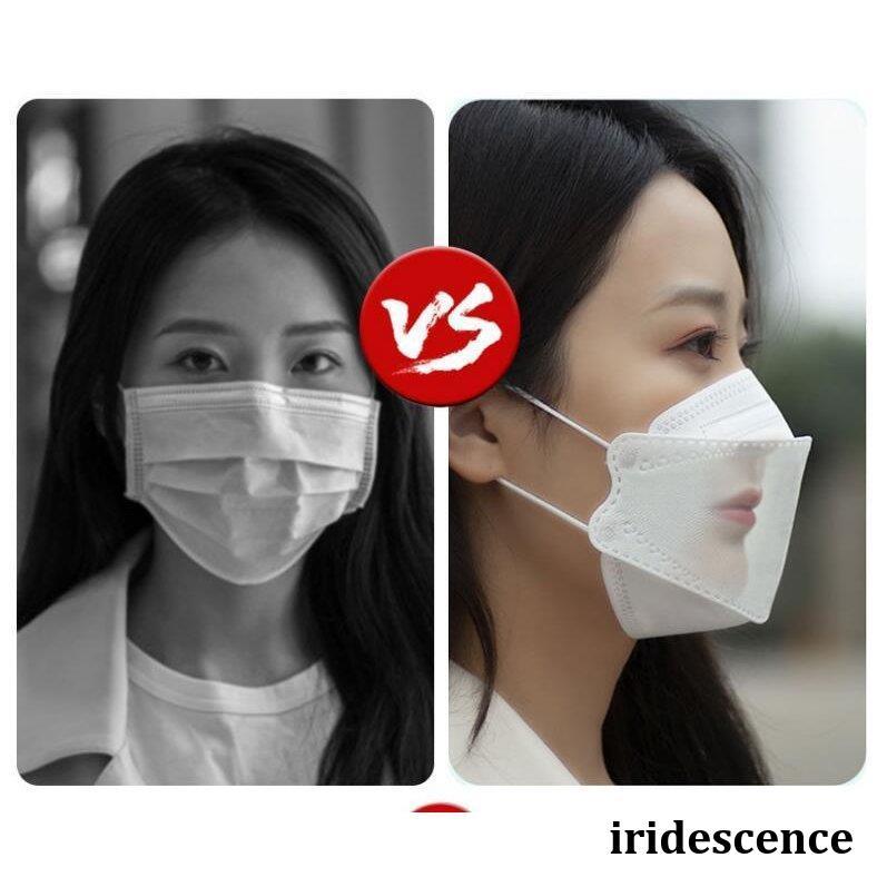 マスク 50枚 KF94 3D立体 マスク 不織布 グラデーション 柳葉型 4層構造 韓国 KN95同級 10個包装 成人 学生 N95 マスク 通勤 通学 敬老の日 ギフト :iri ...