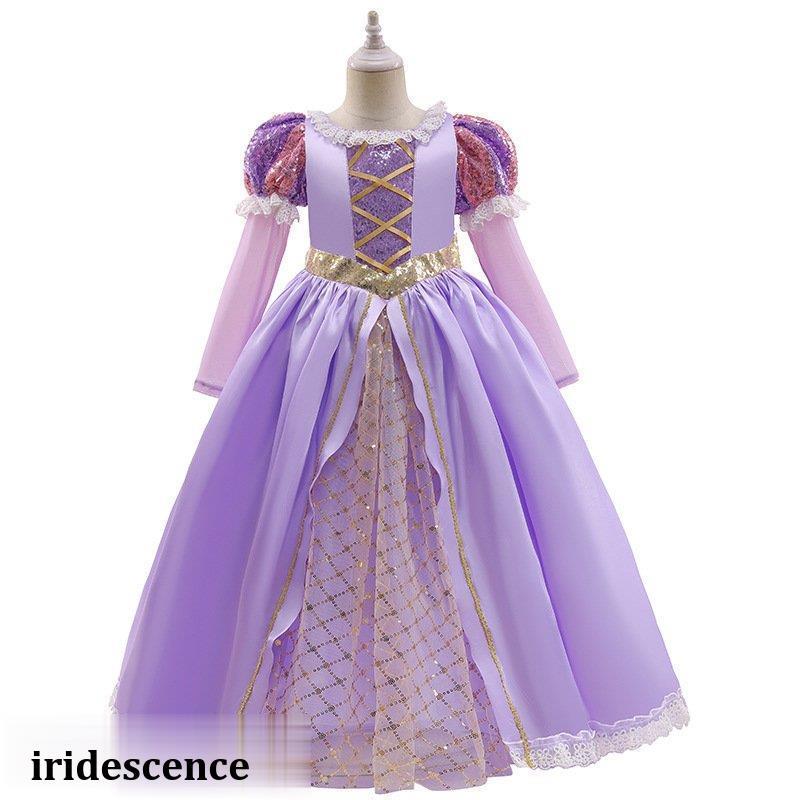 プリンセス ドレス ラプンツェル パーティー 発表会 子供 女の子 塔の上のラプンツェル 風 姫 ティアラ ステッキ 指輪 イヤリング誕生日 : アイリスの弓 - 通販 - Yahoo!ショッピング
