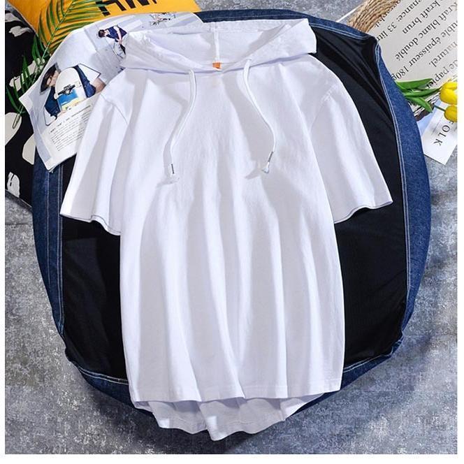 メンズ Tシャツ フード付きTシャツ パーカー 半袖Tシャツ ゆったり スポーツ 無地 カットソー 夏 男性 クルーネック 丸首 柔らか シンプル 薄手 : アイリスの弓 - 通販 ...