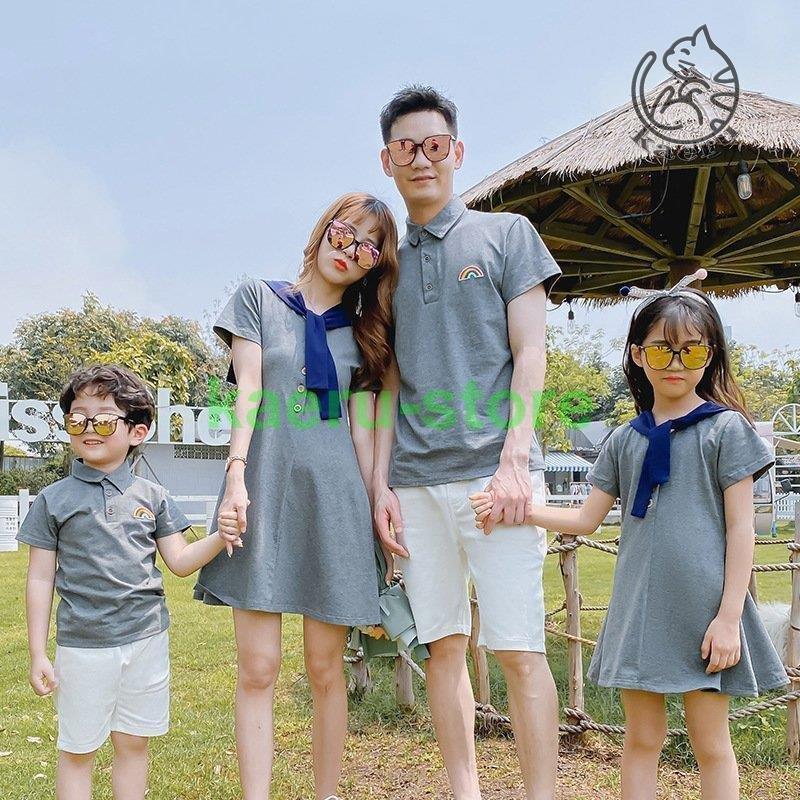 親子コーデ 親子 ペアルック 夏 メンズパパママと子供お揃い レディースワンピースTシャツ 親子ワンピース Tシャツ キッズ 男の子 女の子 親子ペアルック : アイリスの弓 - 通販 ...