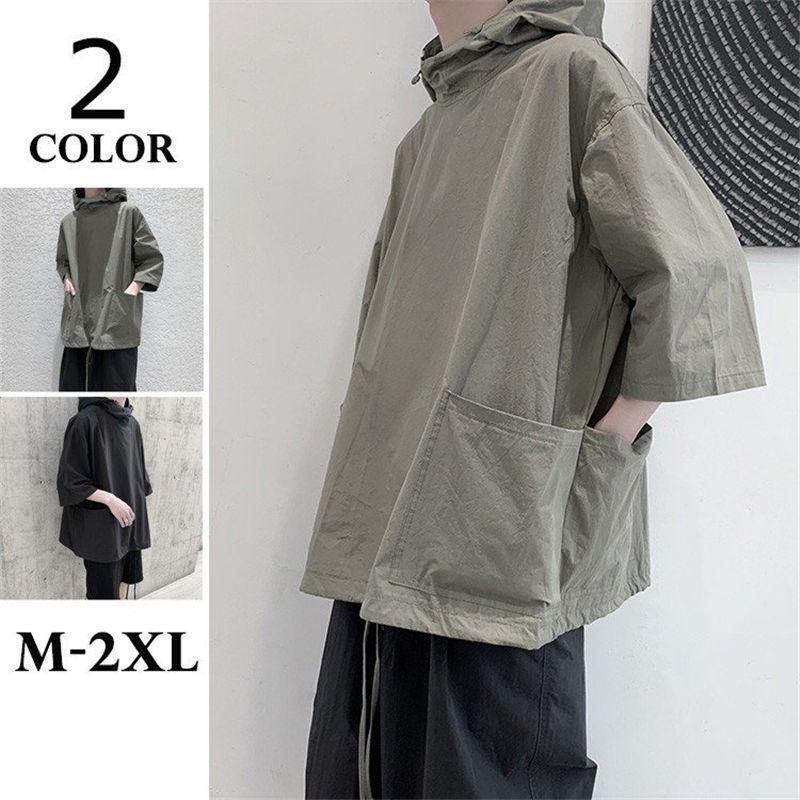 パーカー メンズ 7分袖 夏服 tシャツ プルオーバー フード付き カジュアル 無地 ゆったり 大きいサイズ スポーツ おしゃれ サマーパーカー 夏物 : アイリスの弓 - 通販 ...