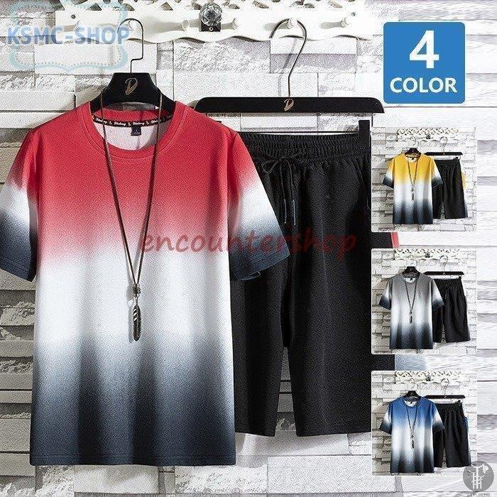 ジャージ 上下 メンズ セットアップ 上下セット 半袖 吸汗 吸湿 Tシャツ 短パン ジャージ スポーツ 30代 40代 50代 夏 夏服 : sf-0605-a892 : アイリスの弓 ...