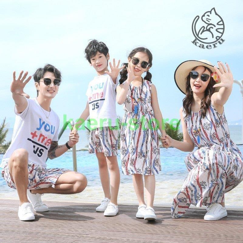 親子ペアルック ベビー 親子お揃い Tシャツ+パンツ ワンピース チュールスカートベビーロンパース パパ ママベビー おそろい 親子コーデ 家族 大きいサイズ :sf-0605-A965 ...